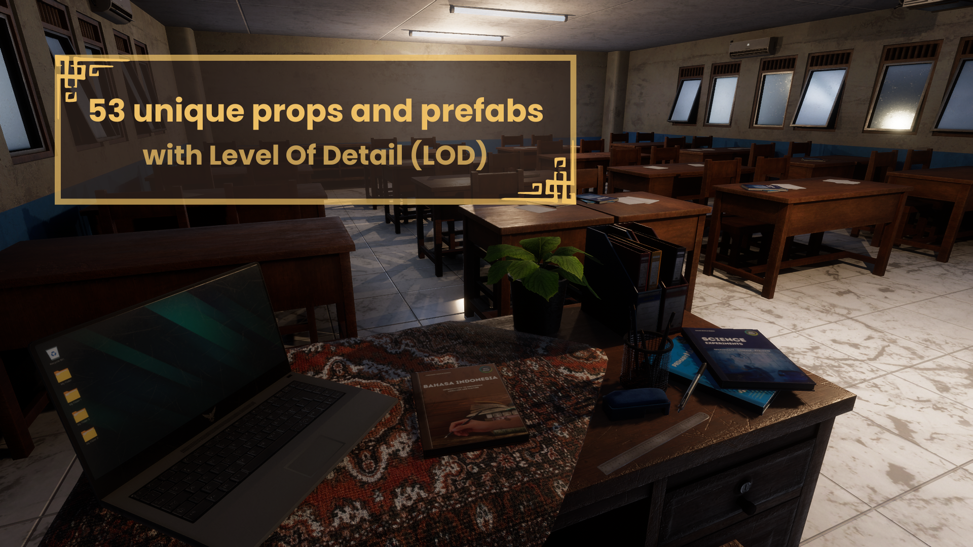 Indonesian School 3D Props Pack Unity - Game Assets - Indonesian School 3D Props Pack Unity by ...
