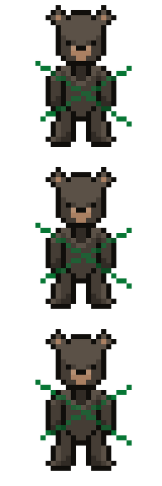 Black Bear Character Sprite by SharkusMK