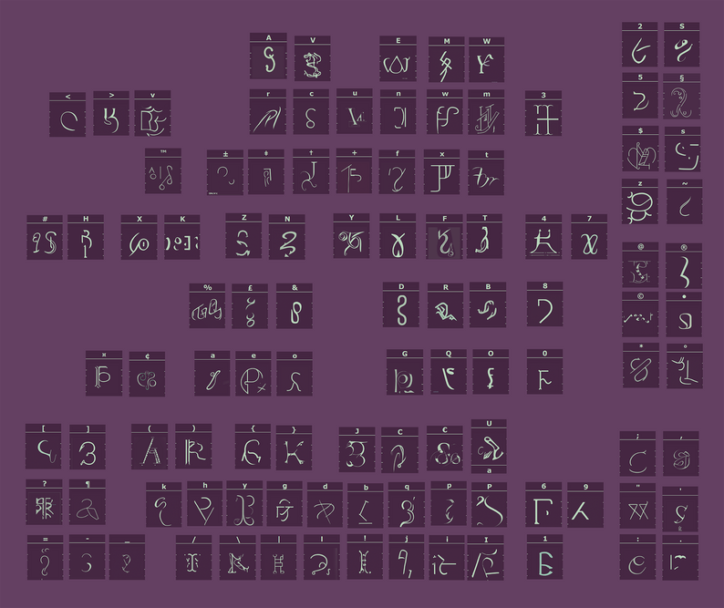 .TTF These Delirious Glyphs do not Exist by D̴e̸l̴i̸r̸i̴a̵n̷c̵y̶