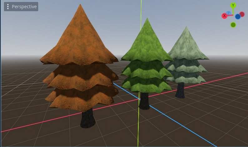 Fir Trees Textured Pack 3D Models FBX GLB by Venturon