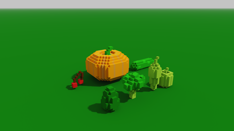 Voxel Fruits & Vegetables by Raada
