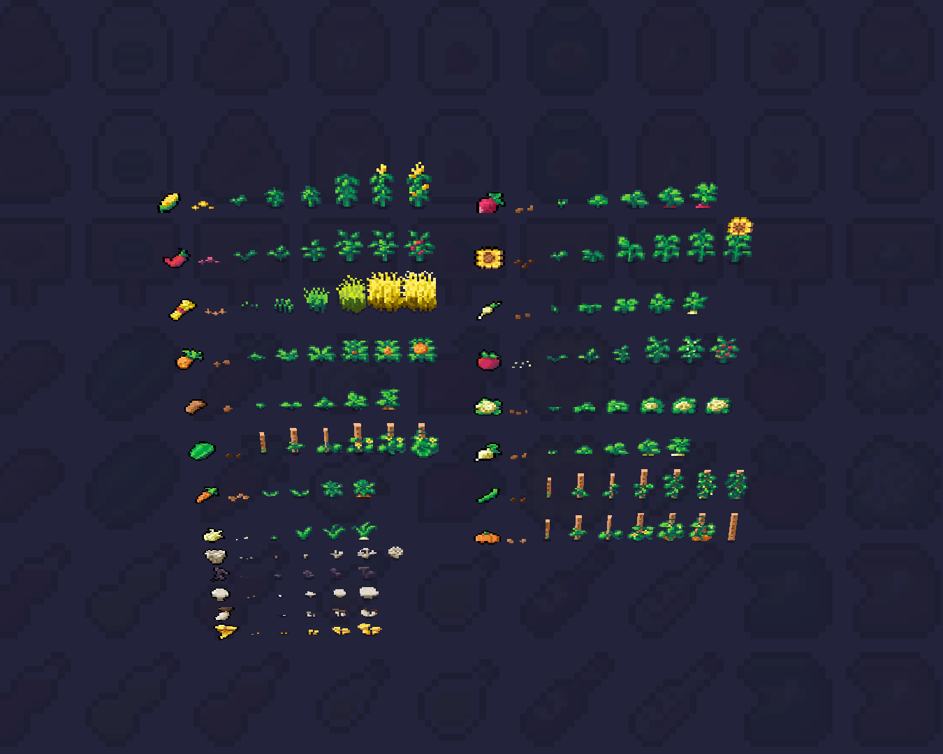 Green Heart: Farm Crops Pack - 16x16 top down pixel asset pack by Helm3t