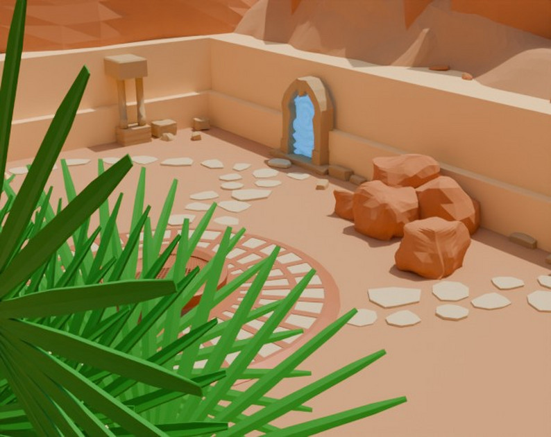 Oasis Arena Level 3D Model FBX GLB by Venturon