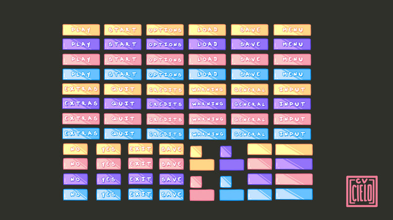 Cute GUI Asset pack by cvcielo