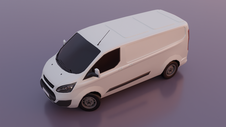 Low Poly Transmit Van by designersoup