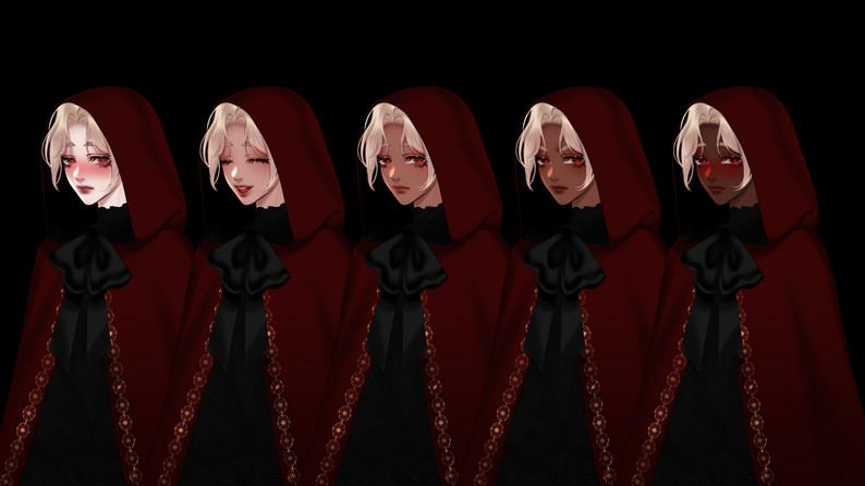 Gothic fantasy VN Sprite by Cal