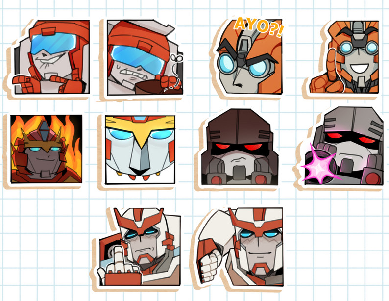 Transformers MTMTE - Emote Pack 01 by spicymotte