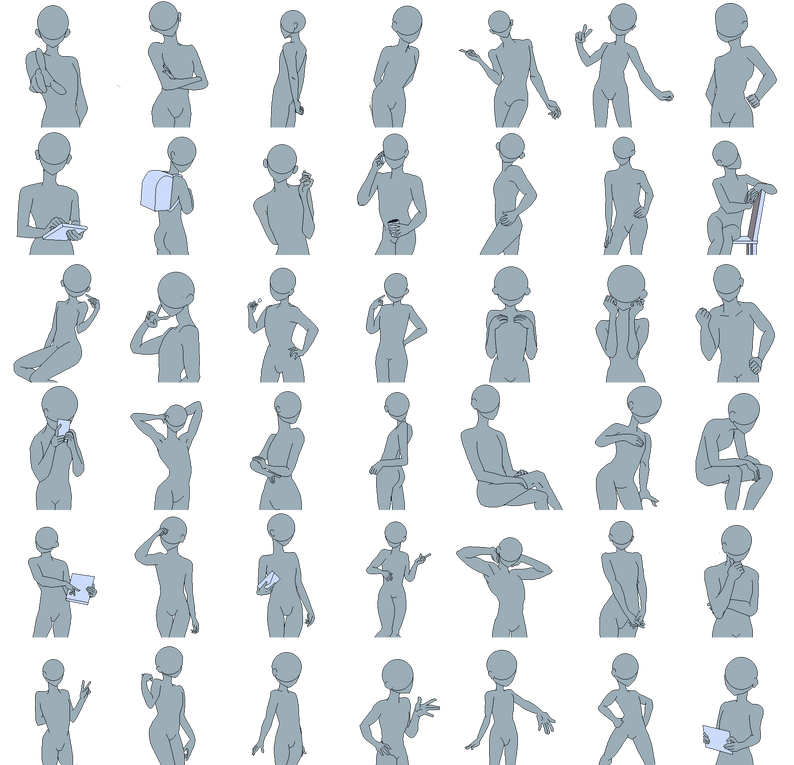 Editable Reference Poses Pack by RazielNozac