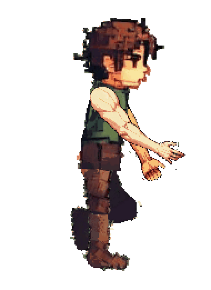 Animated character for 2D Game . Character Walking and Running by Amabuba