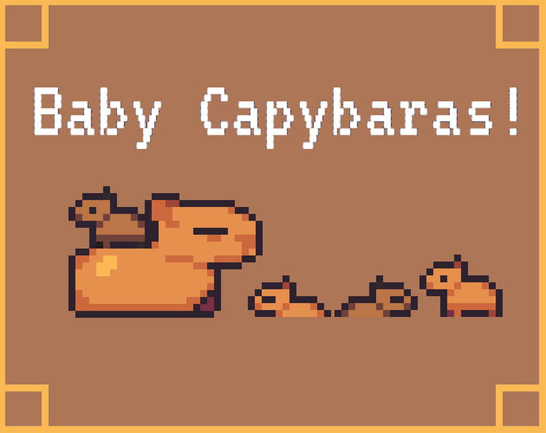 Capybaras! -Pixel Art Asset Pack by exclusiveOlive