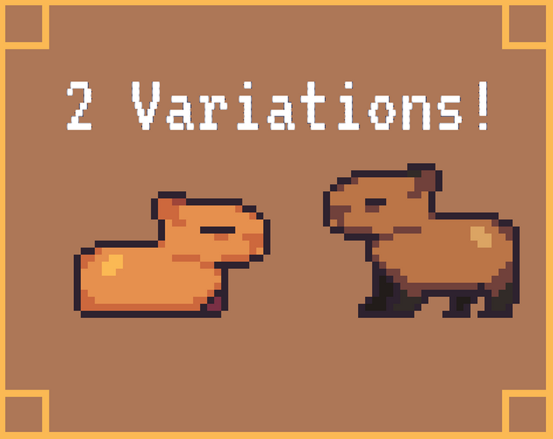 Capybaras! -Pixel Art Asset Pack by exclusiveOlive