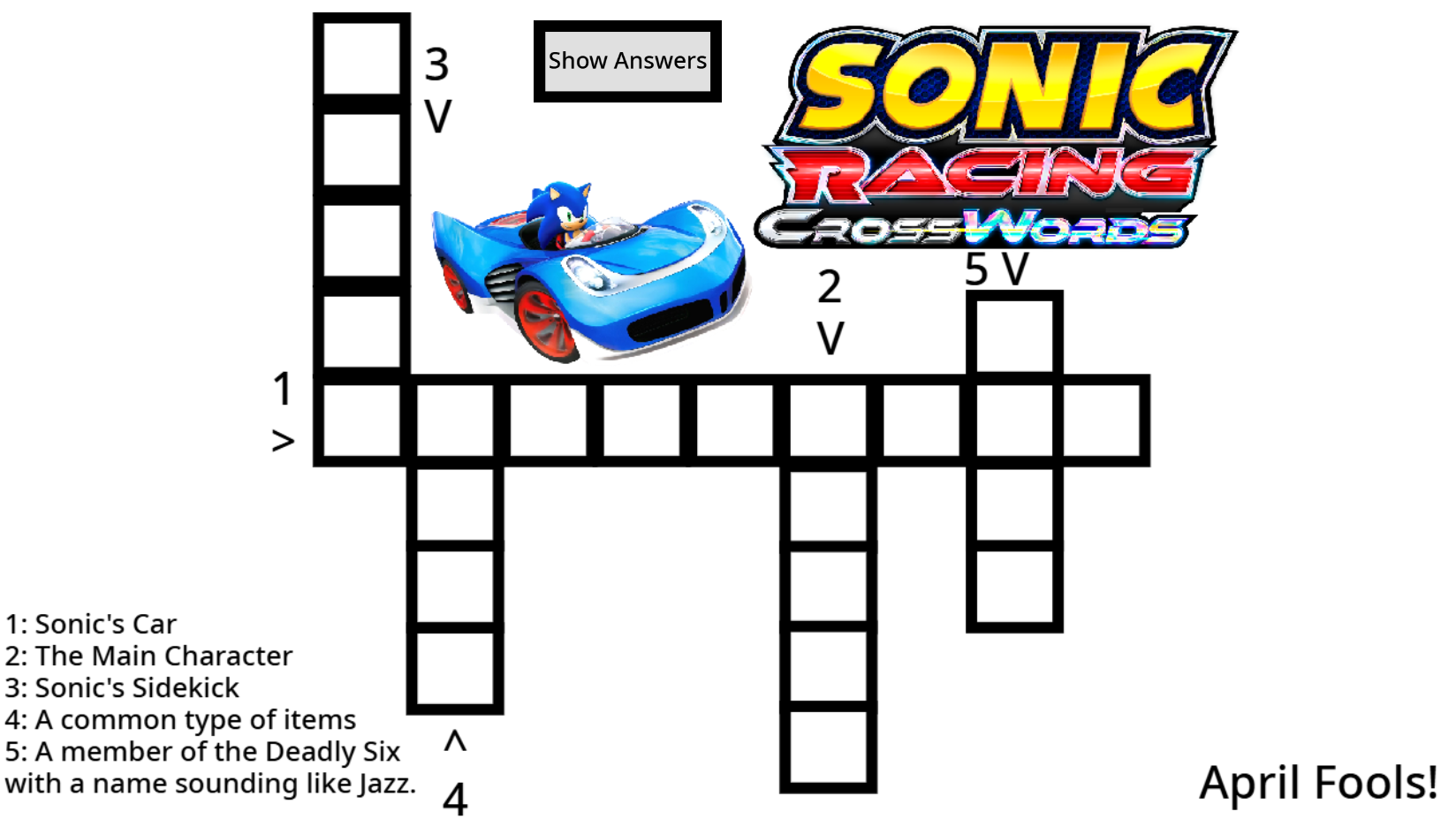 [APRIL FOOLS 2025] Sonic Racing: Crosswords by dinoliker