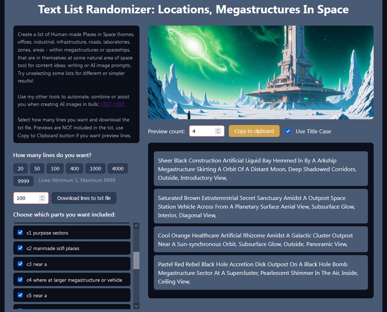 Text Gen: Locations, Megastructures In Space by Reactorcore