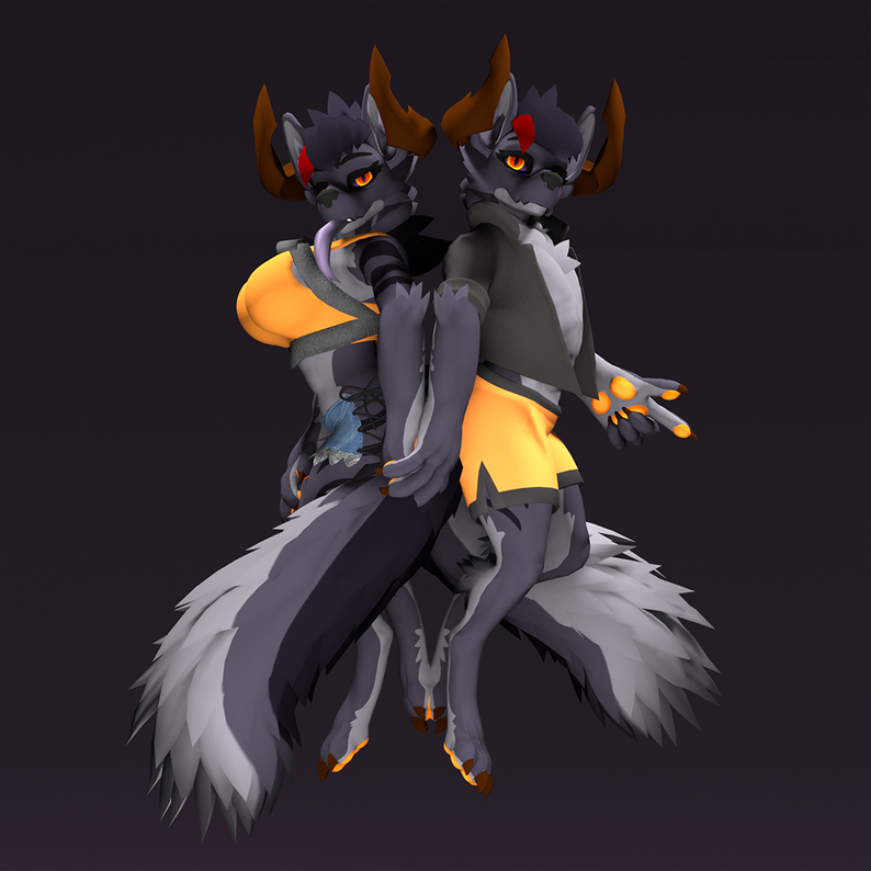 HOUND//V1 VRChat VRM Avatar (SFW/NSFW) by RADICALnorm