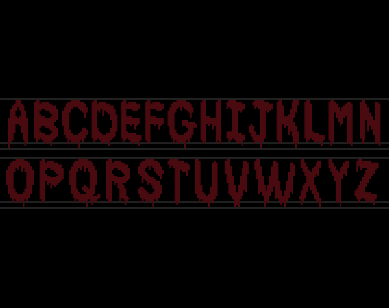 Pixel Blood font by dallas