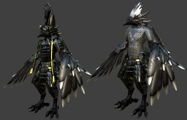 ZealotDKD Samurai tengu ( VRchat blender ) by ZealotDKD