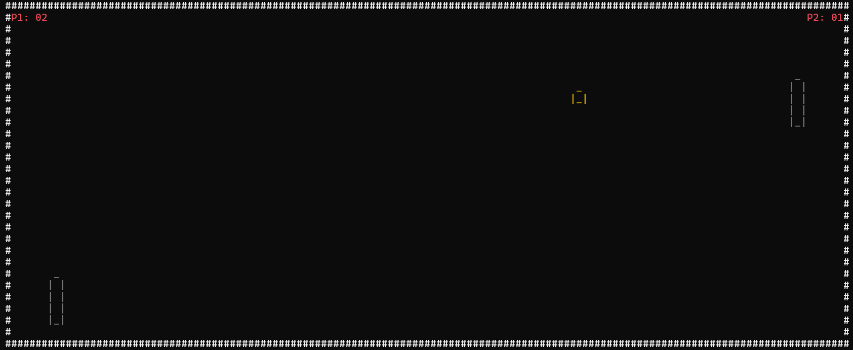 Pong (Text Graphics) by Yug