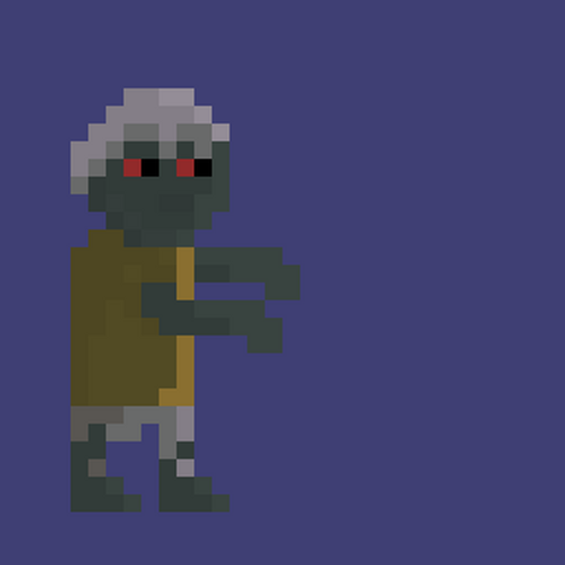 2D Pixel Art Zombie Character by Stojkea