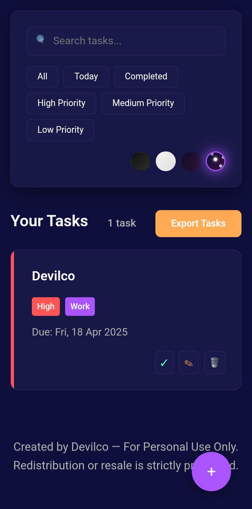 The smartest offline To-Do List & Planner. No login, no servers, no ...