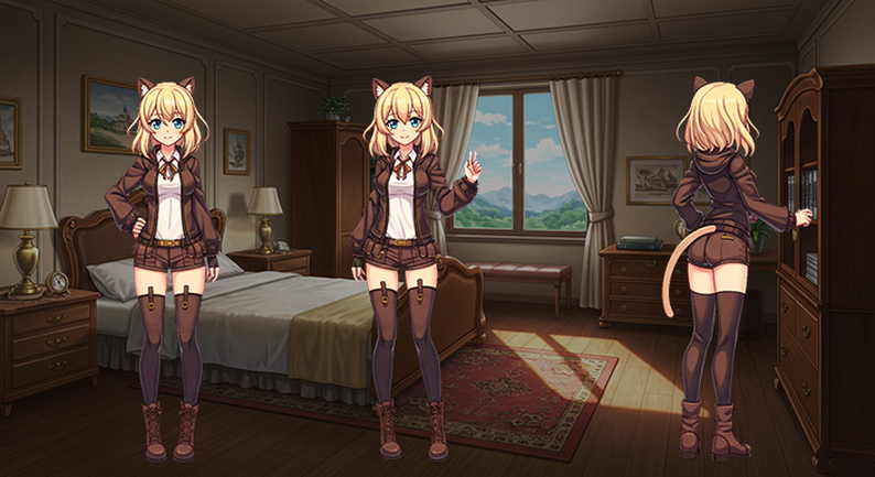 Visual Novel Female Character Sprites [free] by gurigraphics