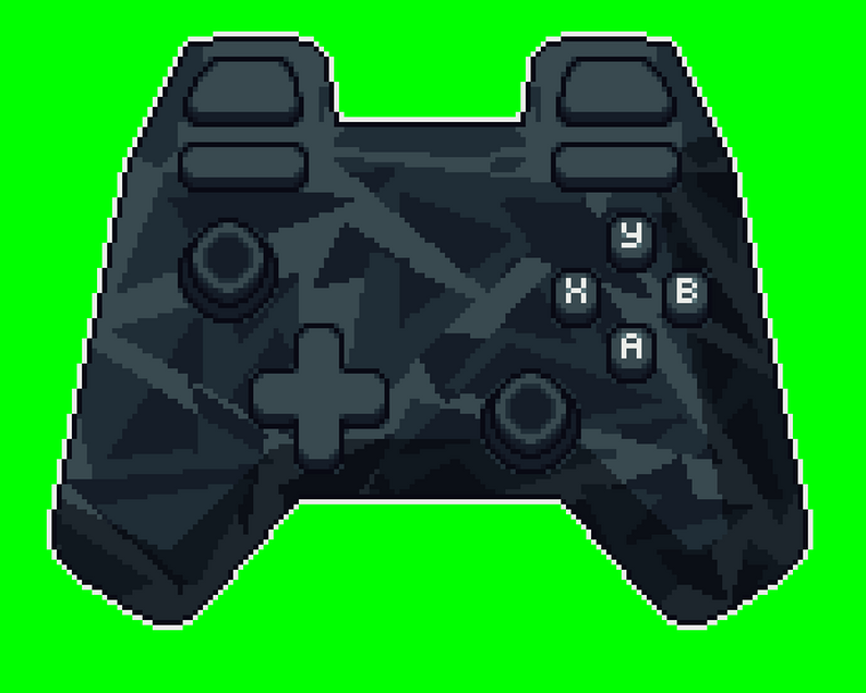 Pixel art controller overlay by Luca art