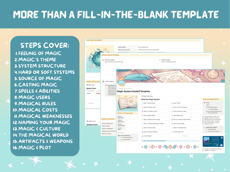 Ultimate Magic System Notion Template With Guided Steps by spacecoon