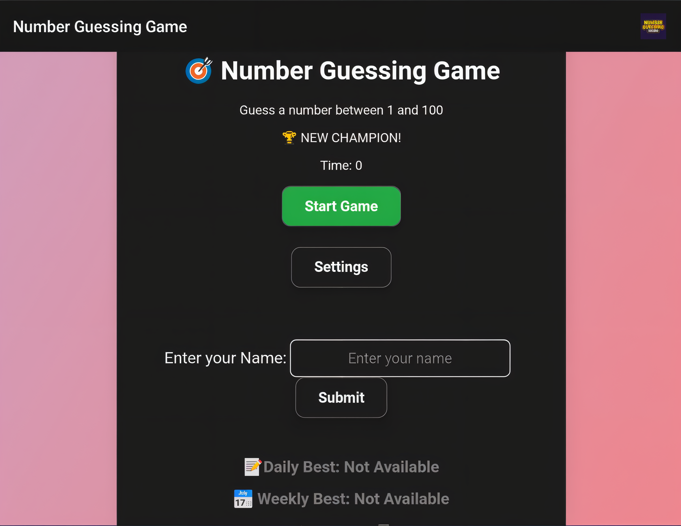NUMBER GUESSING GAME by Game Sprout