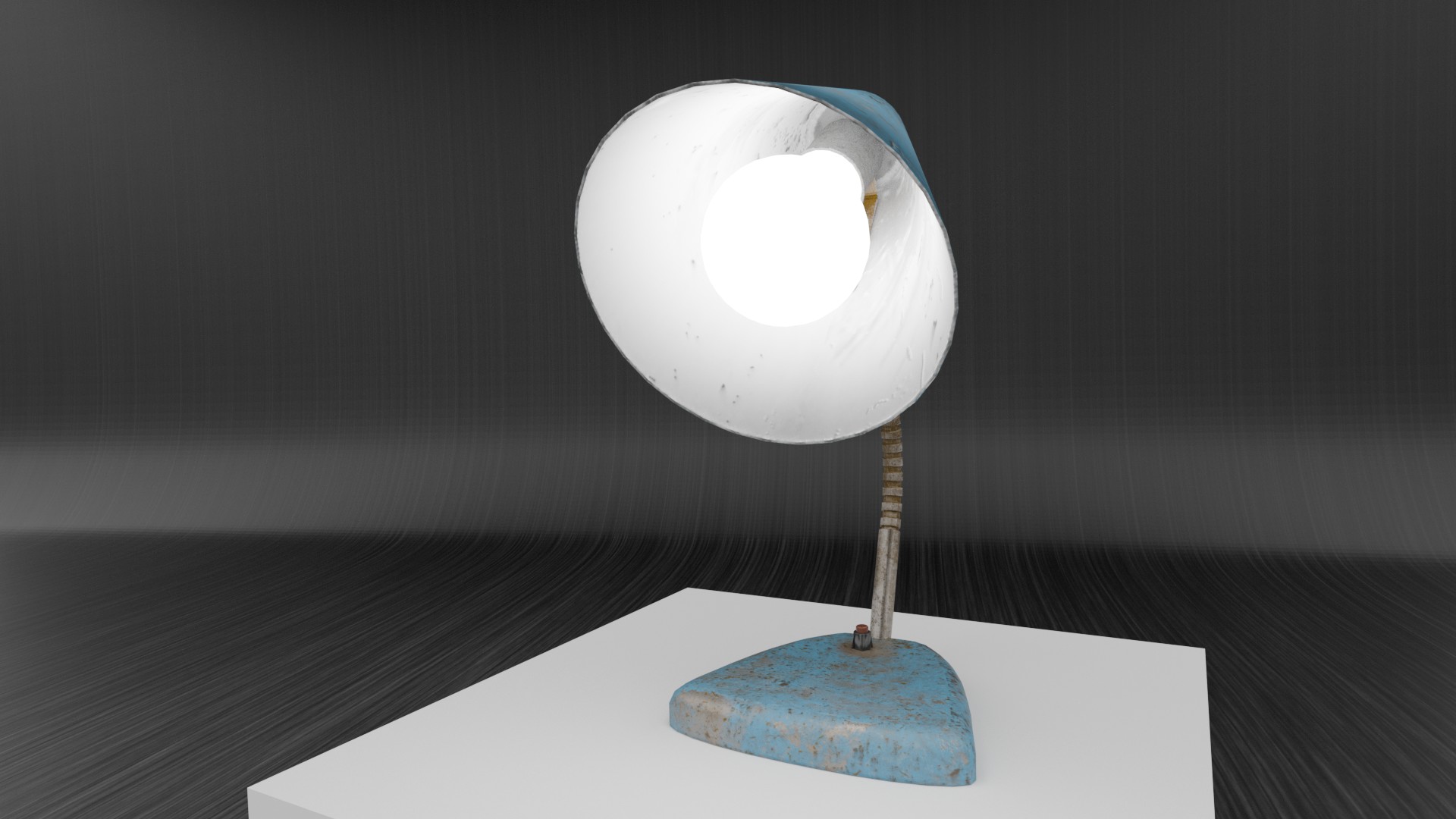 Vintage Rusty Desk Lamp Game Ready PBR Low-Poly by legionstudio3D
