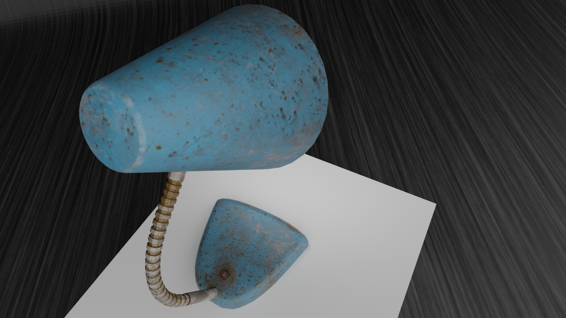 Vintage Rusty Desk Lamp Game Ready PBR Low-Poly by legionstudio3D