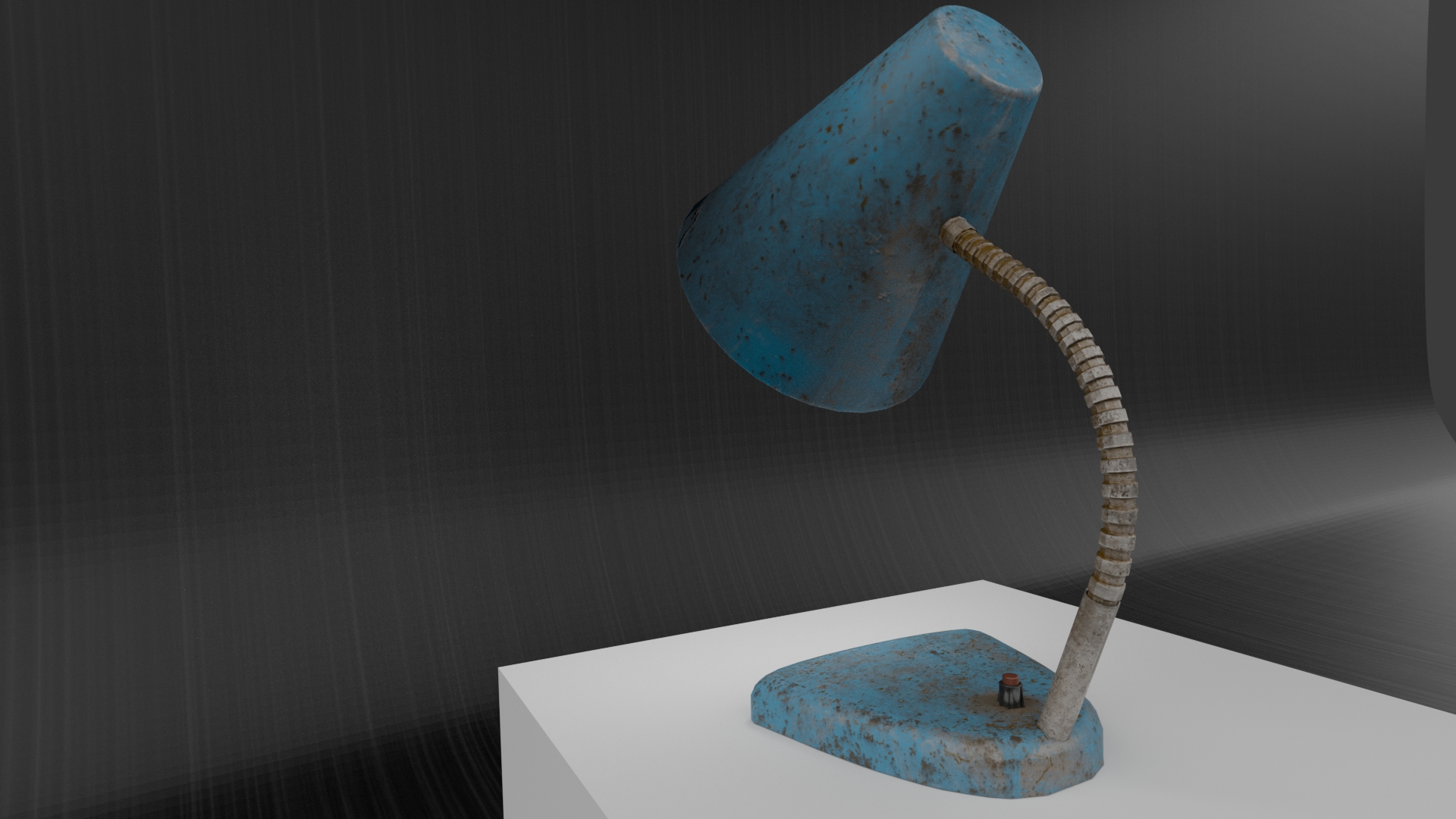 Vintage Rusty Desk Lamp Game Ready PBR Low-Poly by legionstudio3D