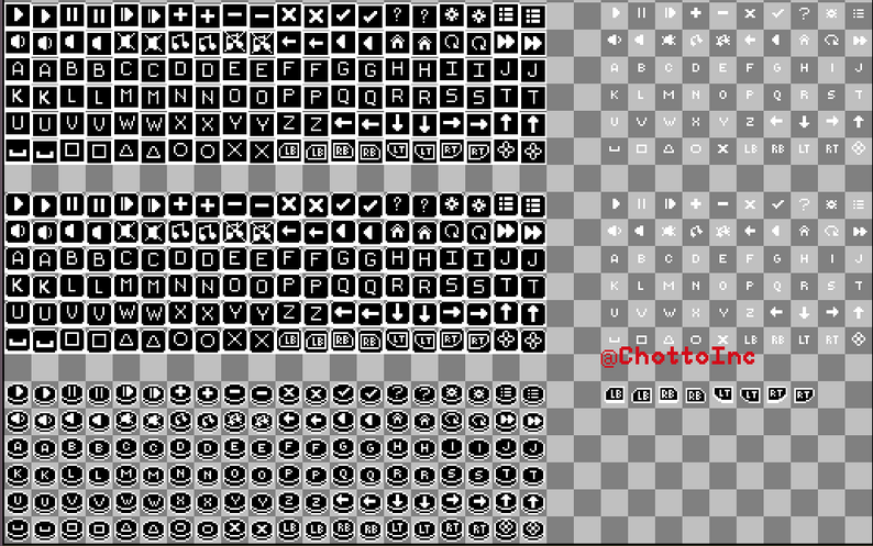 1-Bit UI Pixel Art by Chotto Inc