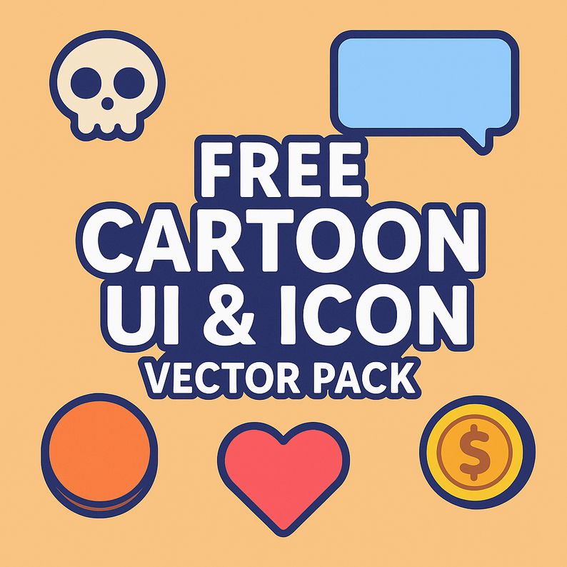 Cartoon UI and Icon pack by Asep Bagus