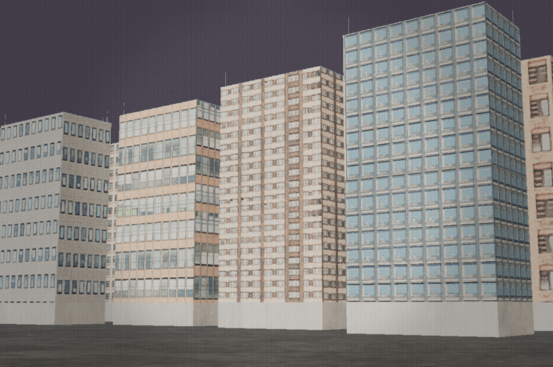PSX PS1 Background Buildings Low Poly - Asset Pack! by Stay Retro