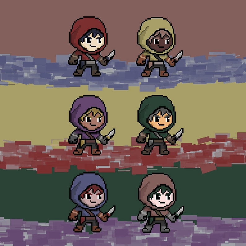 Grey Rogue Character Sprite by Oni_studios