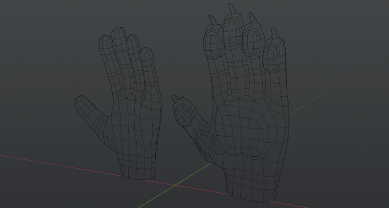 Simple Blender Hand Models (rigged) by MOD