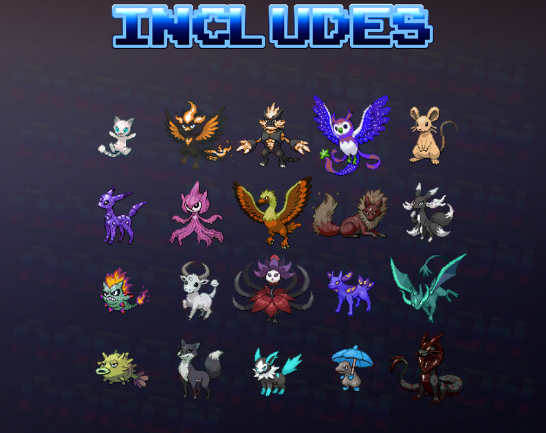 Aaron Sprites | Generation 3 | 20 Creatures by AaronSprites