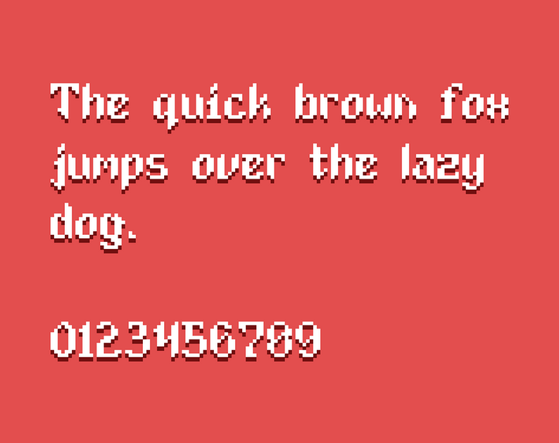 Pixel Art Font - Fabled Font - 10x10 by VEXED
