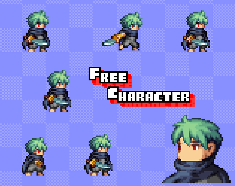 HEROES 99 - FREE Animated Pixel Art Character by AU_pixel