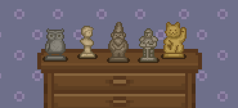 🗿 Pixel Statue Pack – Tiny Sculptures for Cozy 2D Games by Biruk Okami
