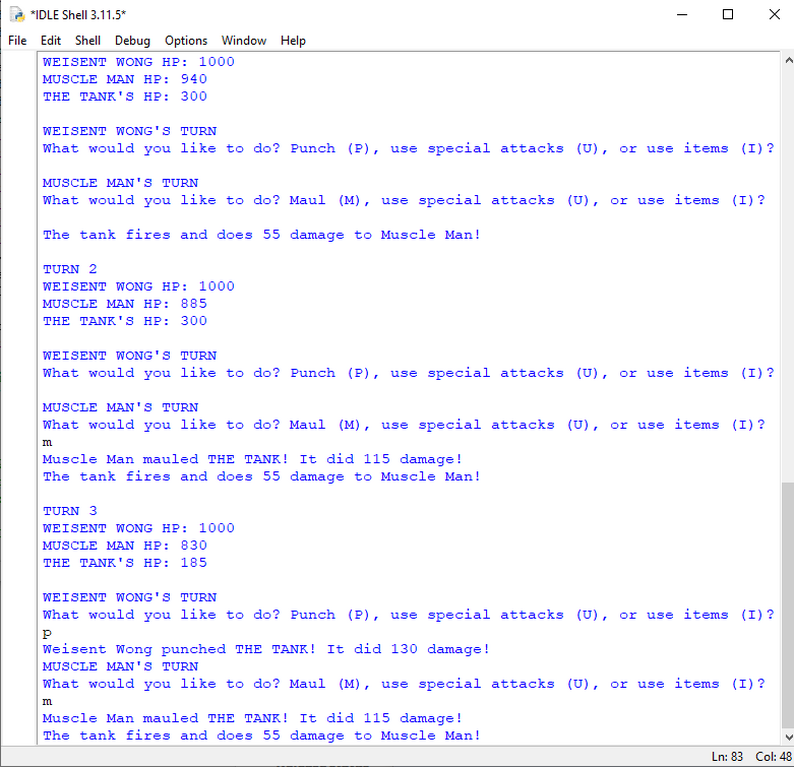 Weisent Wong: The Unofficial Turn-Based Python RPG by PoeKeymon