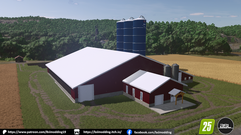 FS25 Cow shed by BSLModding