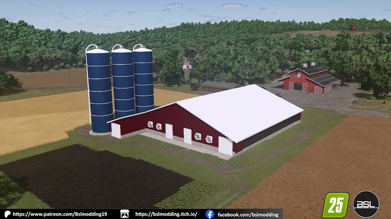 FS25 Cow shed by BSLModding