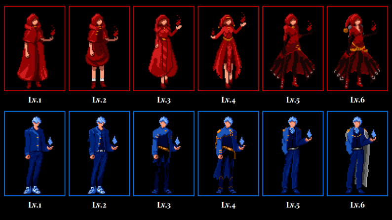 Pixel elemental magician by SR Design