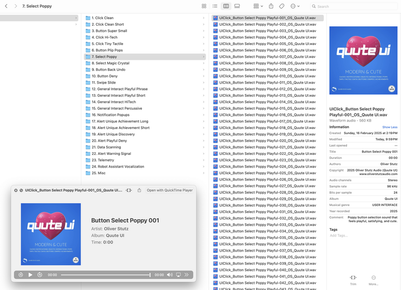 Quute UI - Modern & Cute User Interface Sounds by oliversaudio