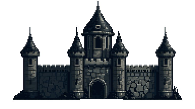 "Dark Gothic Castle" + Entrance Castle Sprite | Pixel Art Side Scroller ...