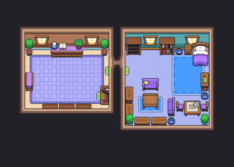 Fantasyville cozy house interiors- 16x16 rpg tileset by JPKG