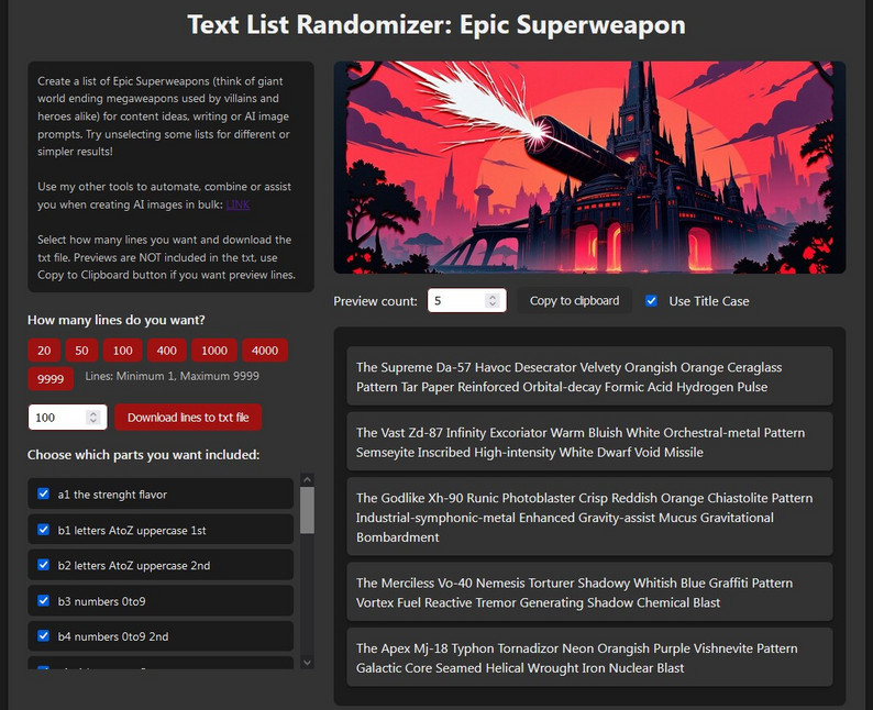 Text Gen: Epic Superweapon by Reactorcore