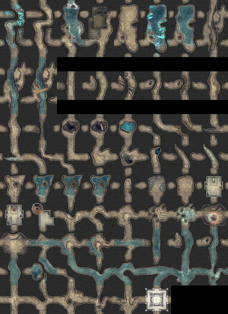 D&D Cave Tileset - Modular Thousand-Statue Caves - Battlemap Tiles by Cyclopean