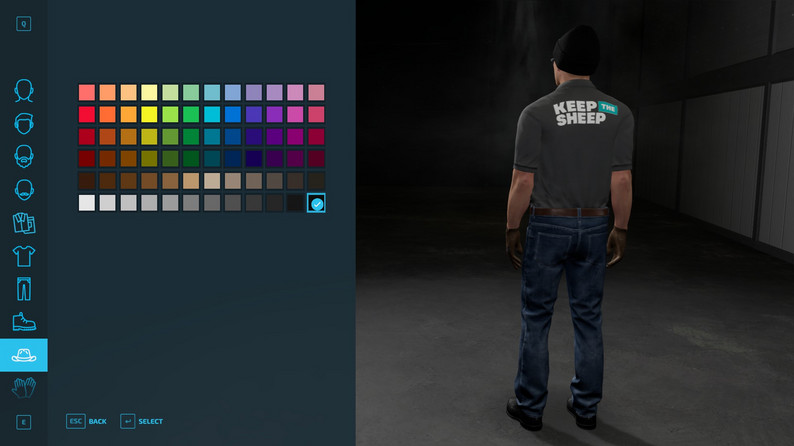 FS22 Wardrobe Plus Addon - #KeeptheSheep Merch by TJM (Blackswan-modding)