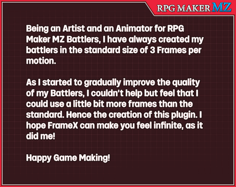 FrameX - Extended Frames Plugin RPG Maker MZ by Yexinnn